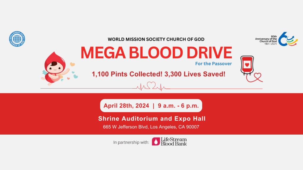 Mega Blood Drive - World Mission Society Church of God | Southwest ...
